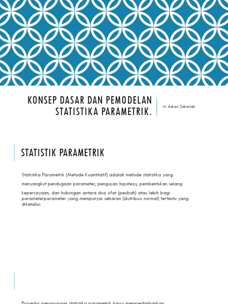 Konsep Dasar Dan Pemodelan Statistika Parametrik | PDF