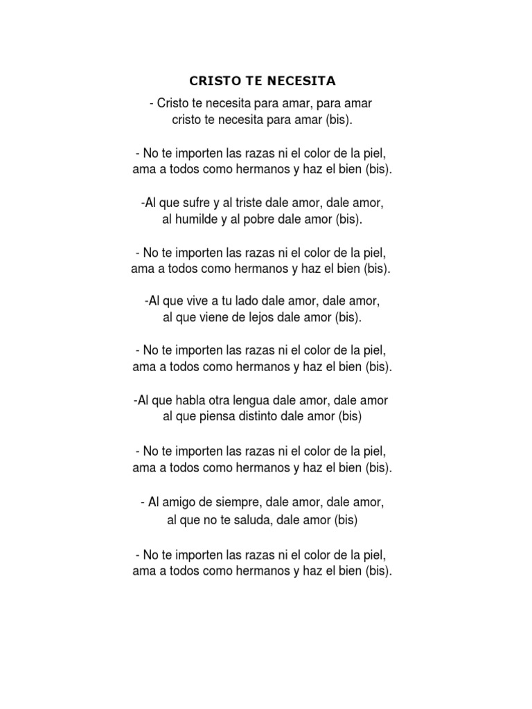 Canciones | PDF | Amor | Cristo (título)