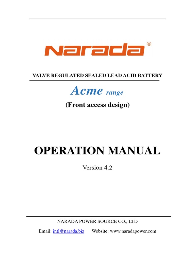 Acme Series Operation Manual V4.2 PDF | PDF | Electricity ...