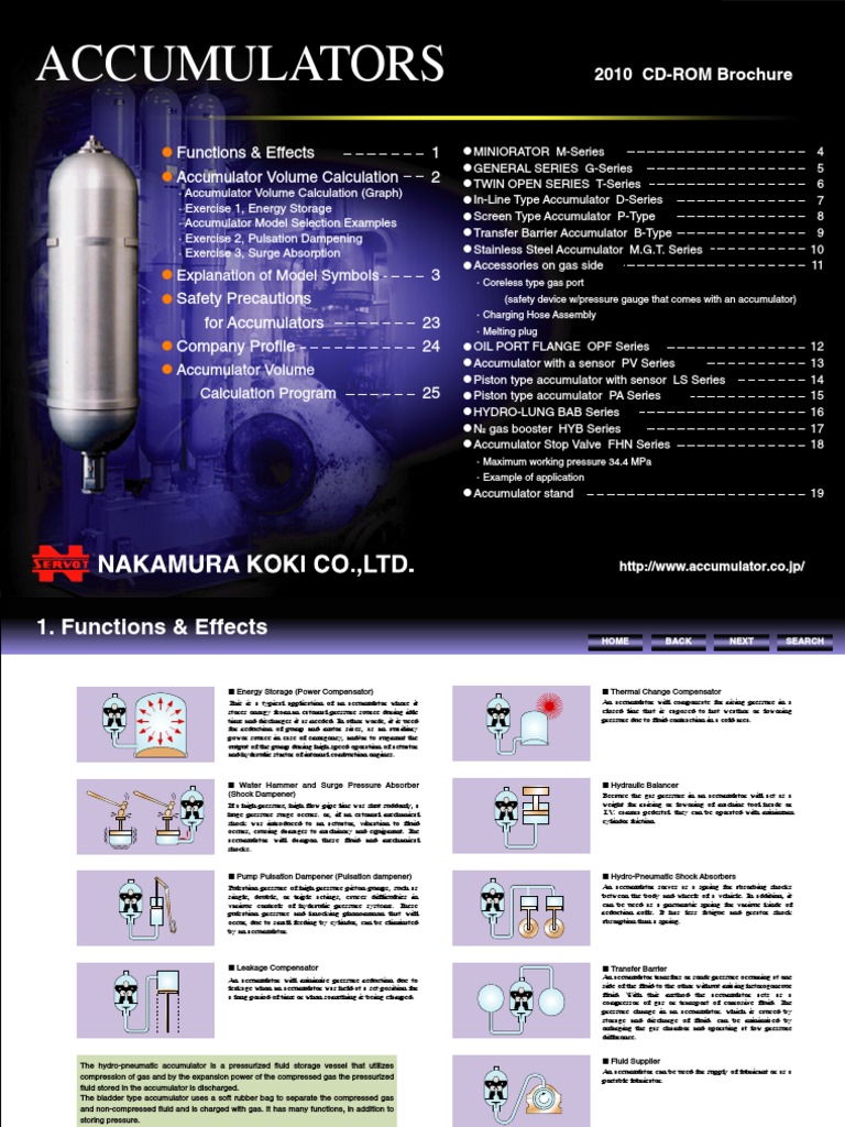 Accumulators: Functions & Effects Accumulator Volume Calculation 1 2 ...