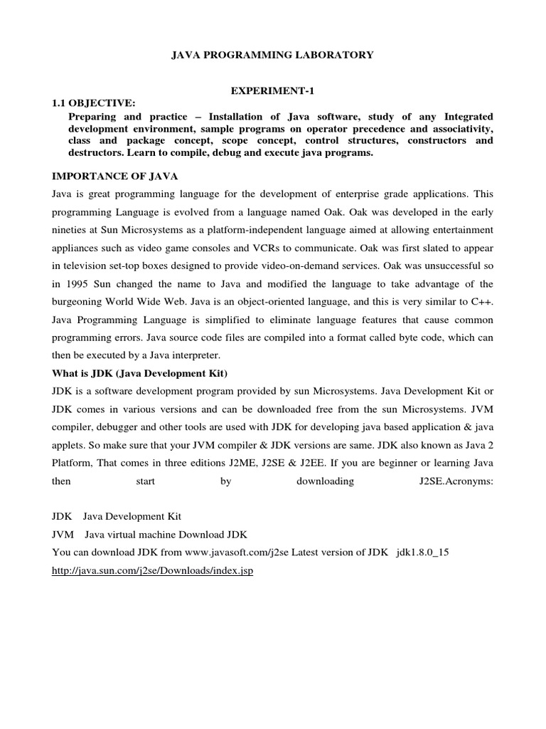 Java Lab Programs Jntua Pdf Java Programming Language Class Computer Programming 5028