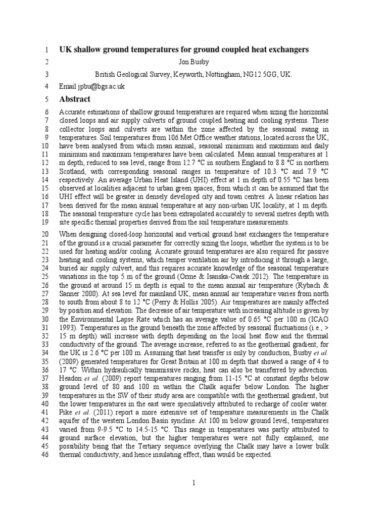 UK Shallow Ground Temperatures Analysis | PDF | Temperature | United ...
