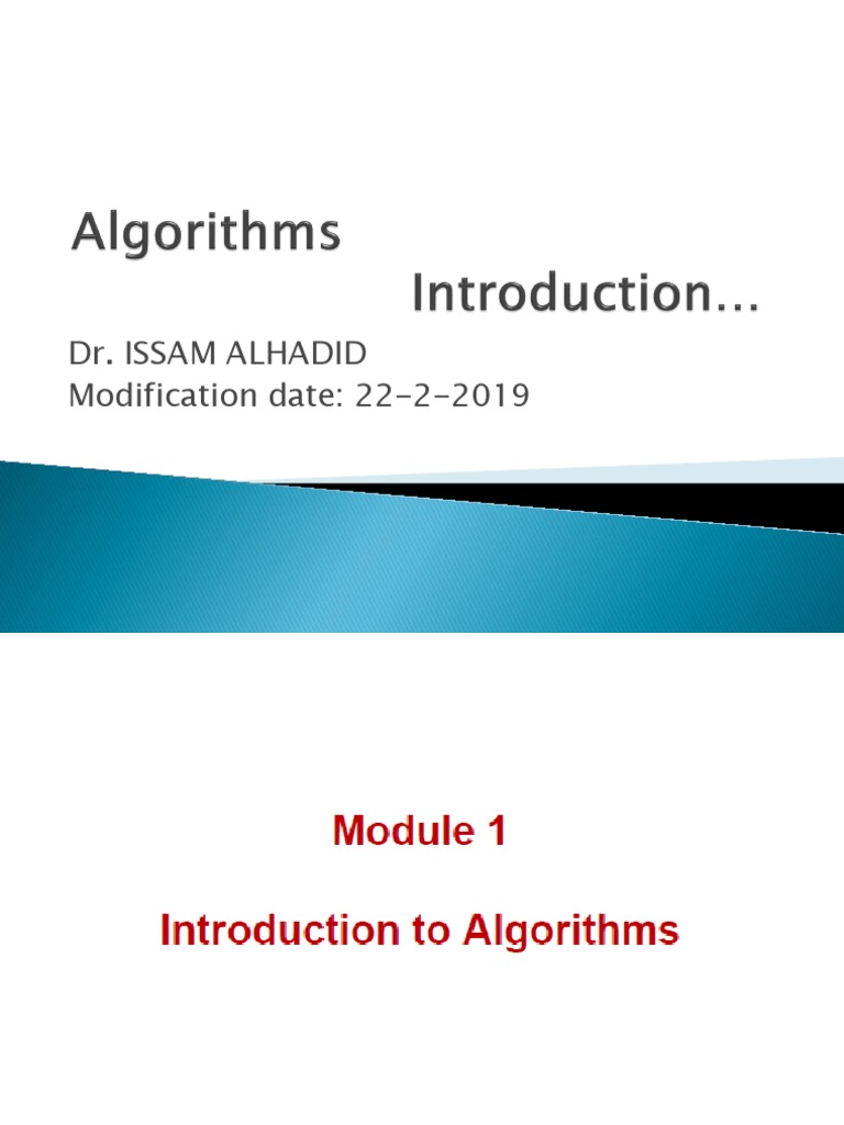 Dr. Issam Alhadid Modification Date: 22-2-2019 | PDF | Time Complexity ...