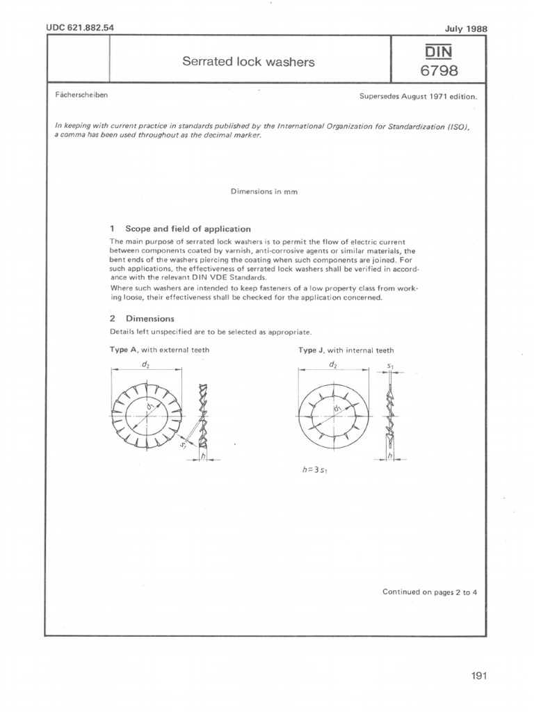 DIN-6798 Serrated Lock Washer | PDF