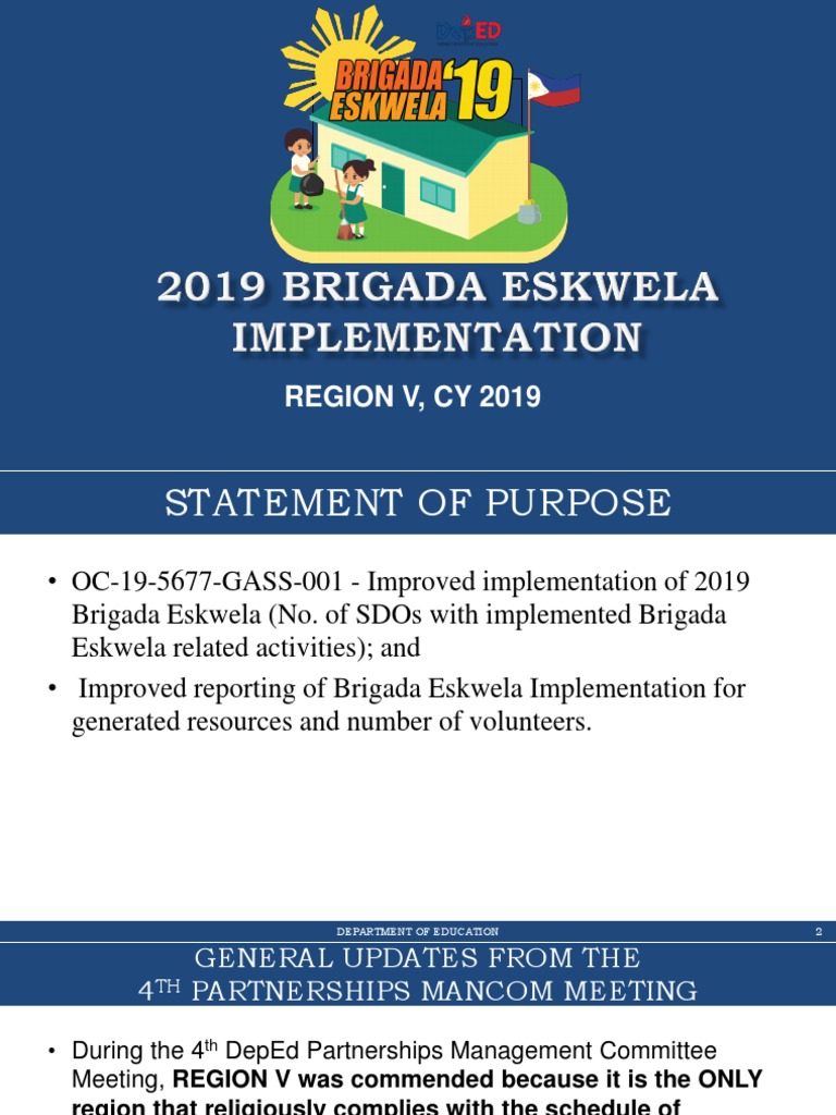 Brigada Eskwela Implementation | Download Free PDF | Business