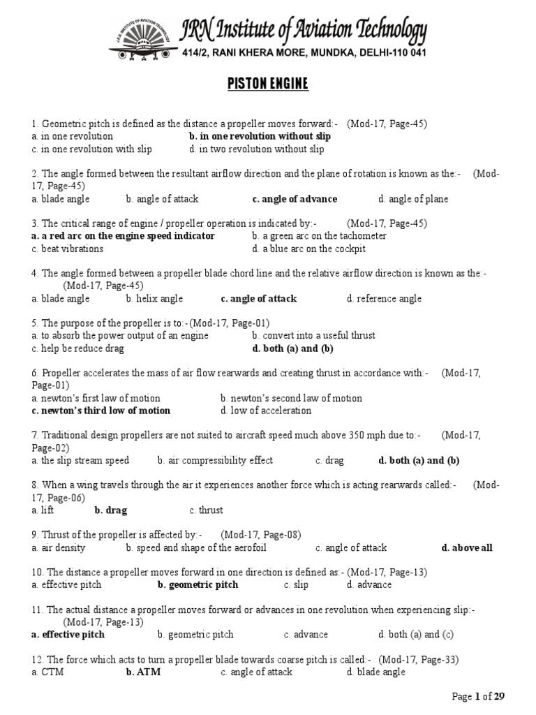 Module 17 - Dgca - Question Bank | PDF | Propeller | Thrust Module 17 - Dgca - Question Bank | PDF | Propeller | Thrust