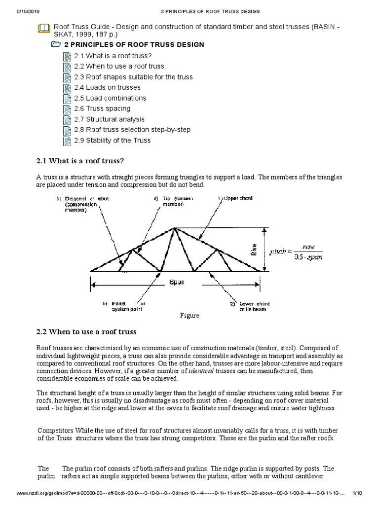 Roof Truss Design Principles Guide | PDF | Truss | Roof