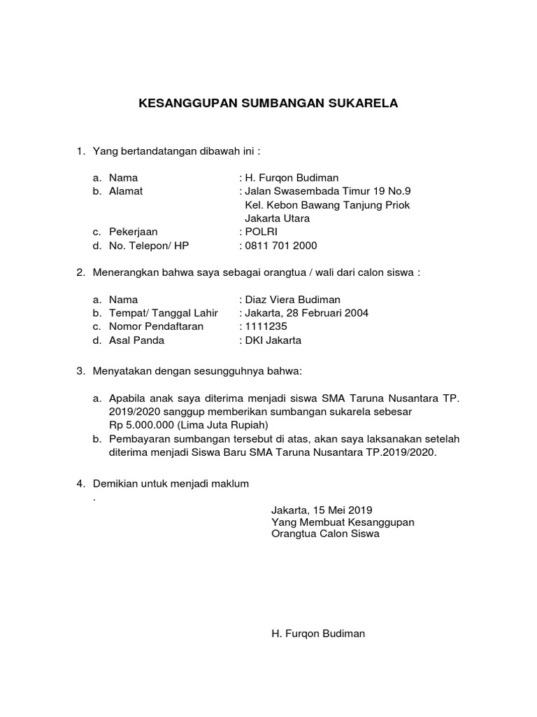 Kesanggupan Sumbangan Sukarela | PDF