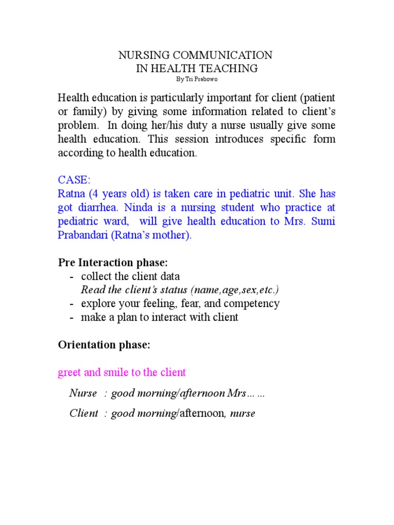 Pre Interaction Phase:: Read The Client's Status (Name, Age, Sex, Etc ...