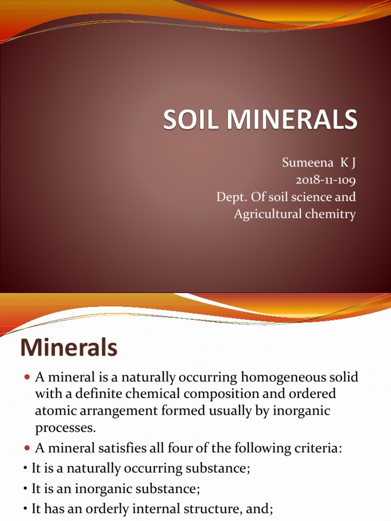 Soil Minerals | PDF | Minerals | Soil