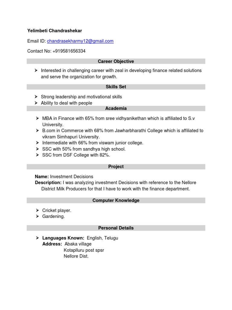 Chandra Resume | PDF | Career & Growth | Business