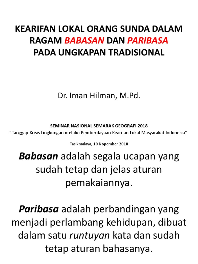 Babasan Dan Paribasa Sunda | PDF Babasan Dan Paribasa Sunda | PDF
