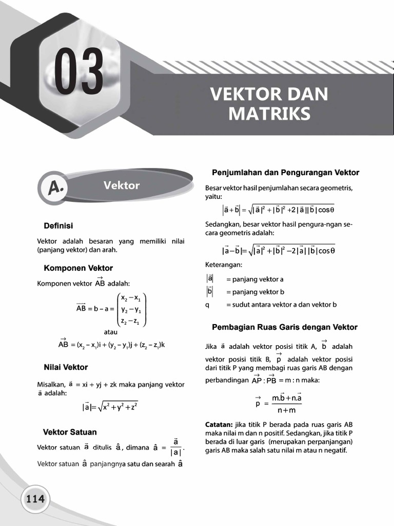 Vektor Dan Matriks PDF | PDF