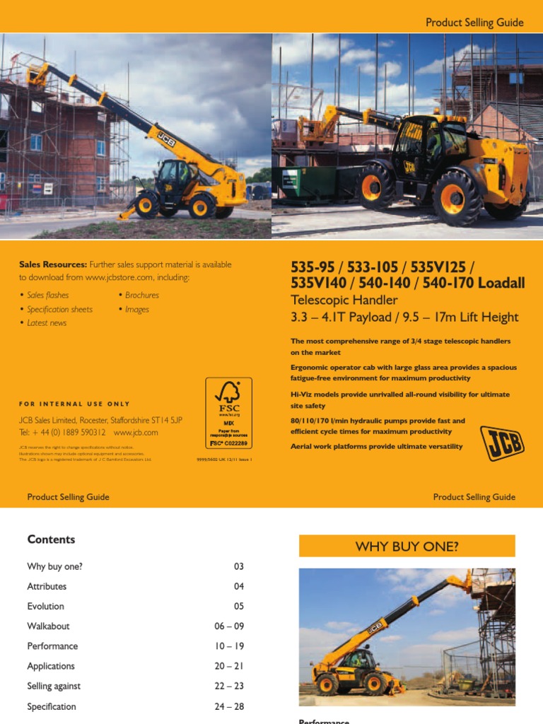JCB 535 95 THL05 | PDF | Truck | Elevator