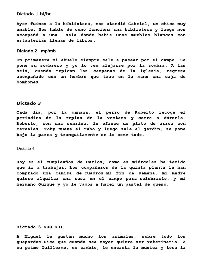Dictado 1 bl/br