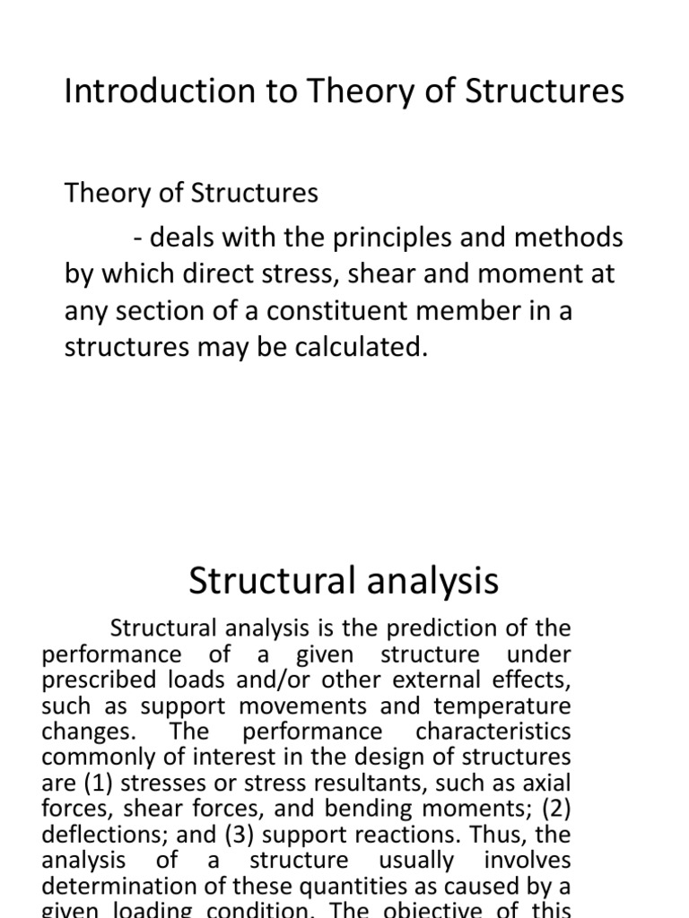 Introduction To Theory of Structures | PDF