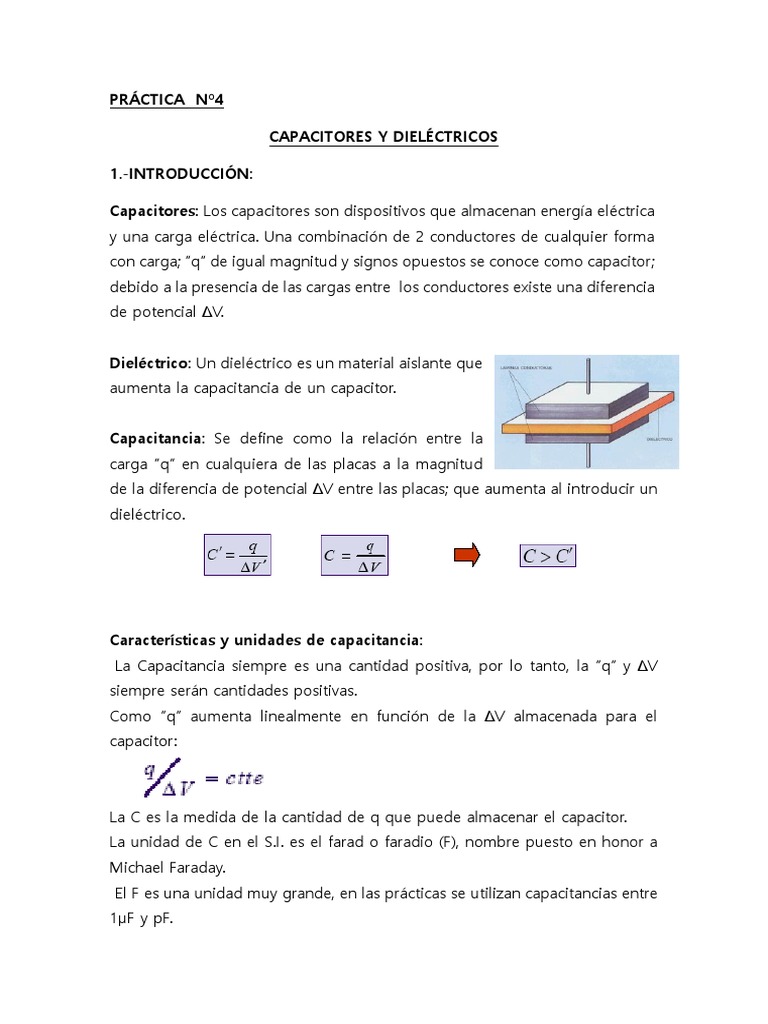 Práctica Nº4 | PDF | Capacidad | Condensador