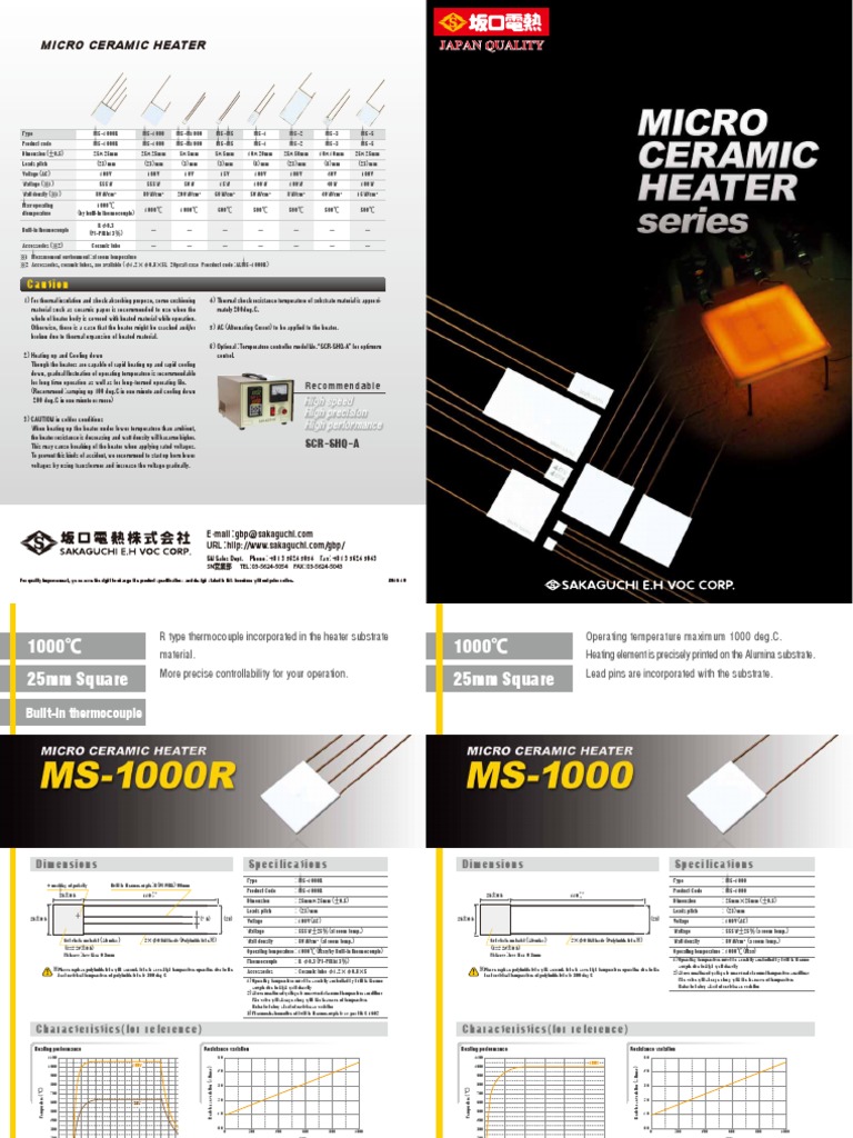 Micro Ceramic HeaterHeaters Series | PDF | Thermocouple | Hvac