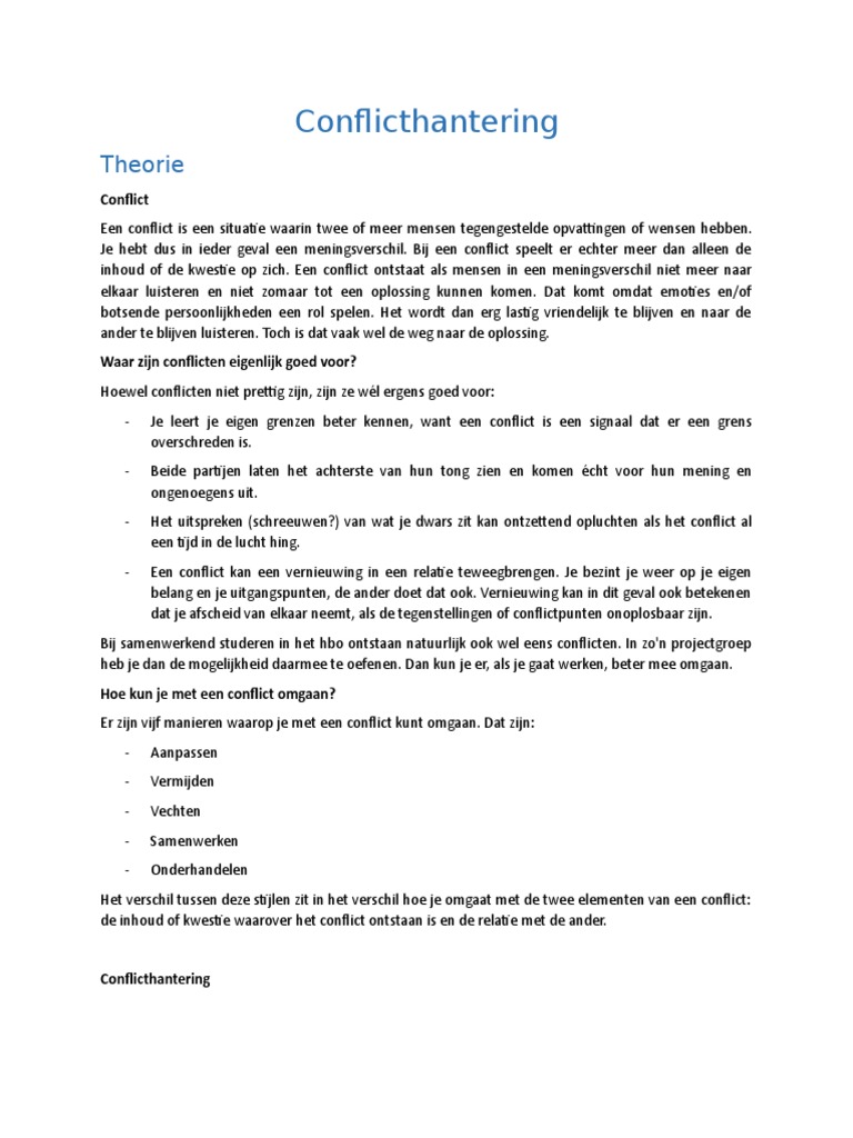 Conflicthantering | PDF