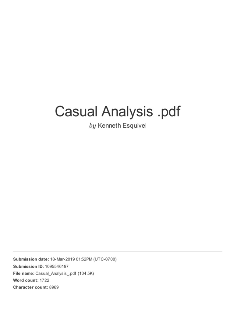 Casual Analysis | PDF | Paragraph | Grammar