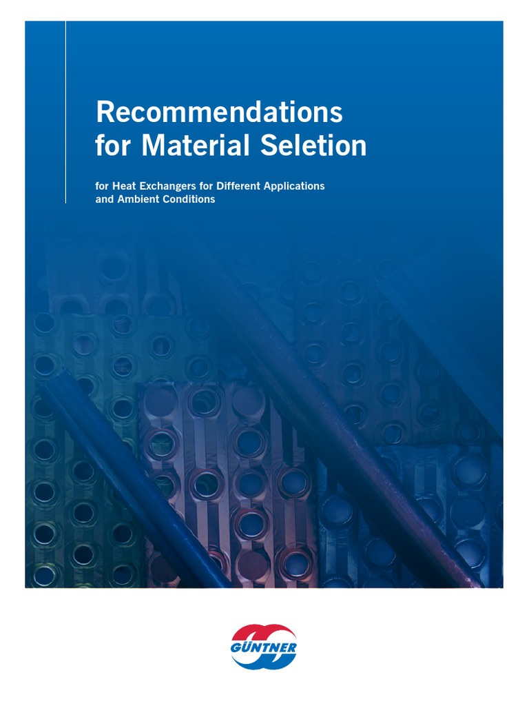 Recommendations For Material Seletion: For Heat Exchangers For ...