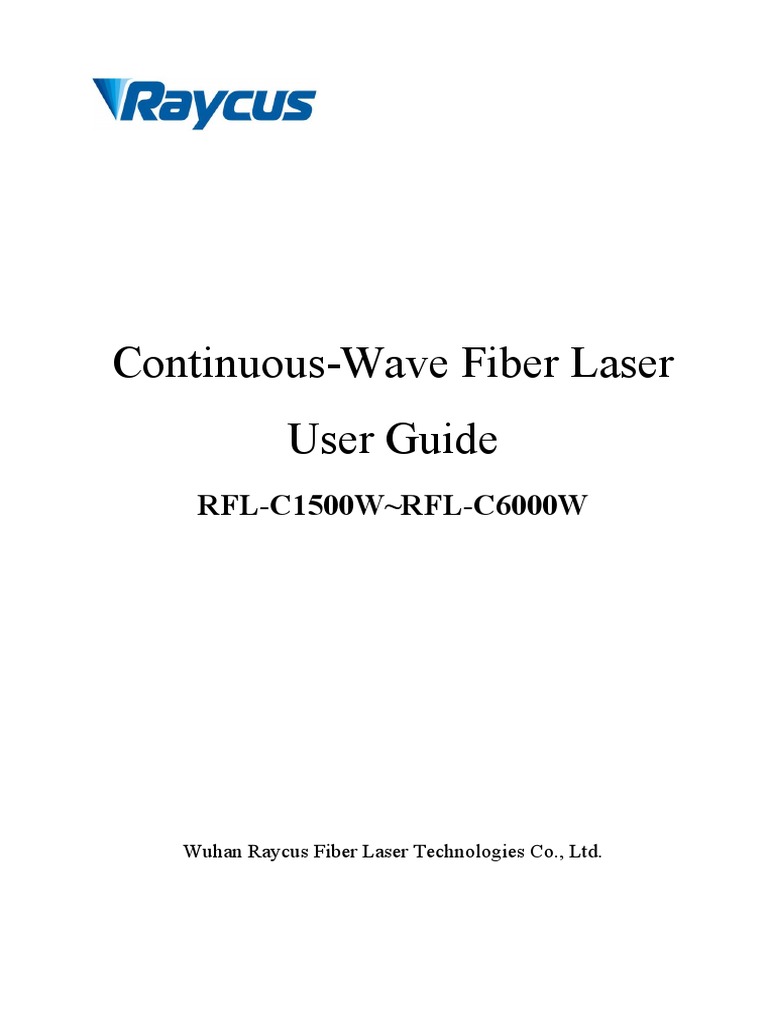 RFL-C1500-C6000 Continuous Wave FibeLaser User Guide | PDF | Electrical ...