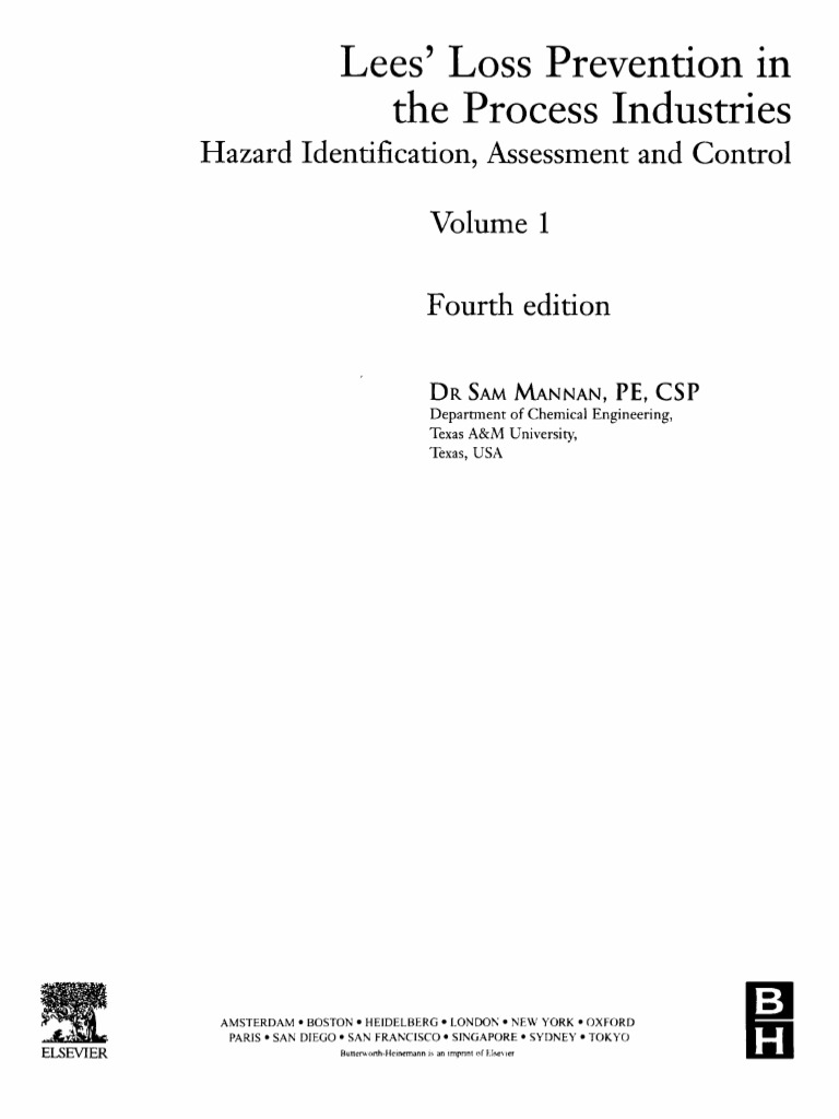 Lees' Loss Prevention in The Process Industries. Hazard Identification ...