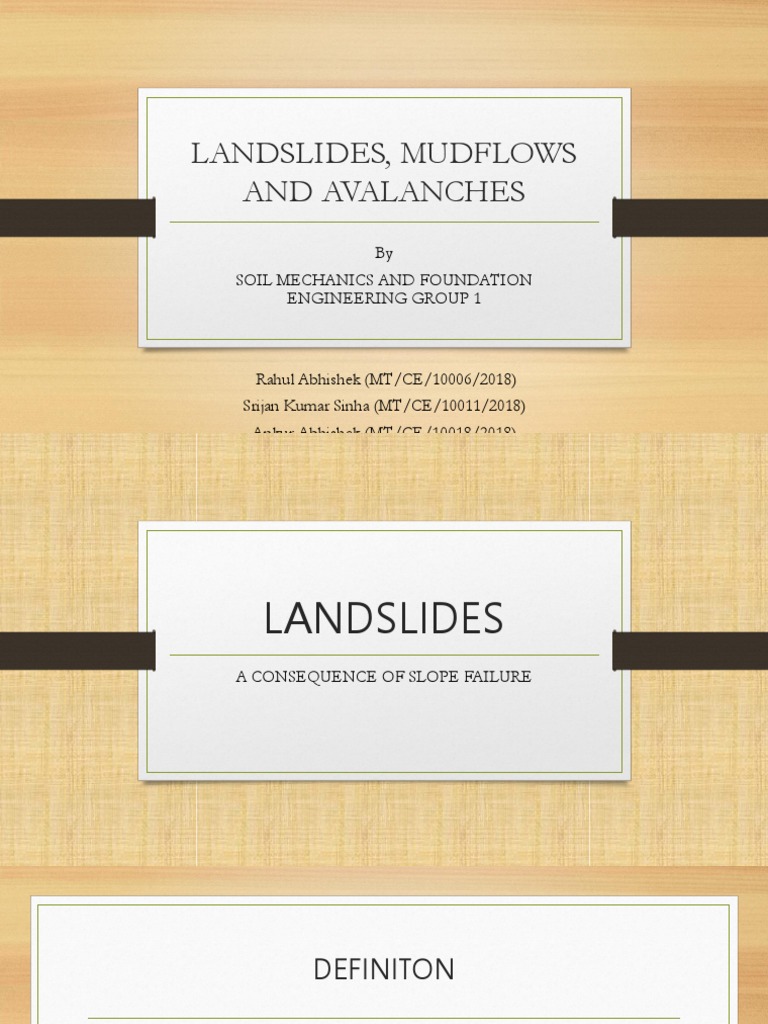 Understanding Landslides, Mudflows and Avalanches: Causes, Types and ... Understanding Landslides, Mudflows and Avalanches: Causes, Types and ...