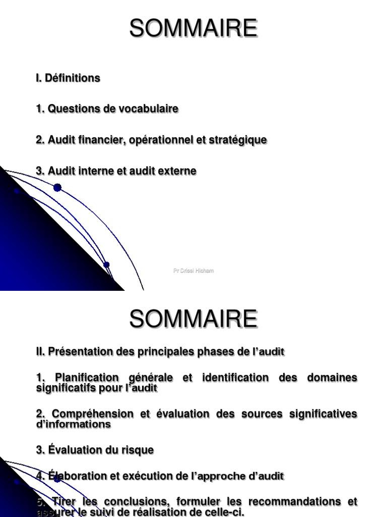 AUDIT FINANCIER Complet | PDF | Audit | Audit financier