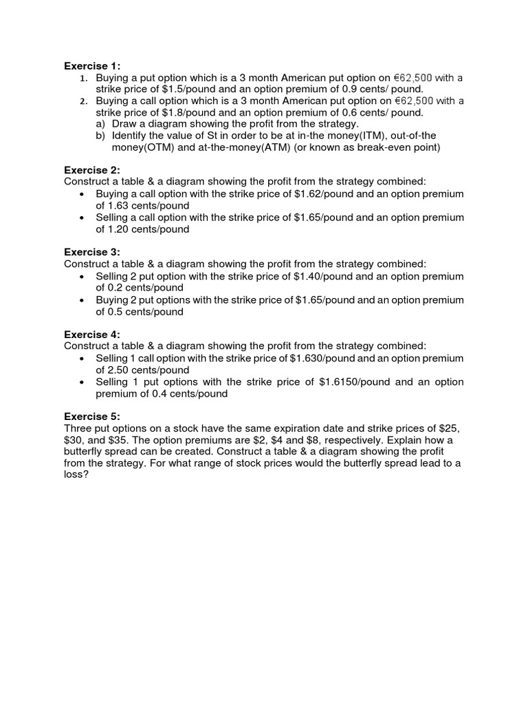 Option Exercise | PDF