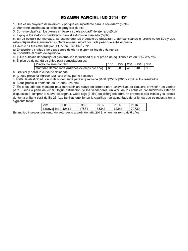 1er Parcial I2019 | PDF | Finanzas y dinero