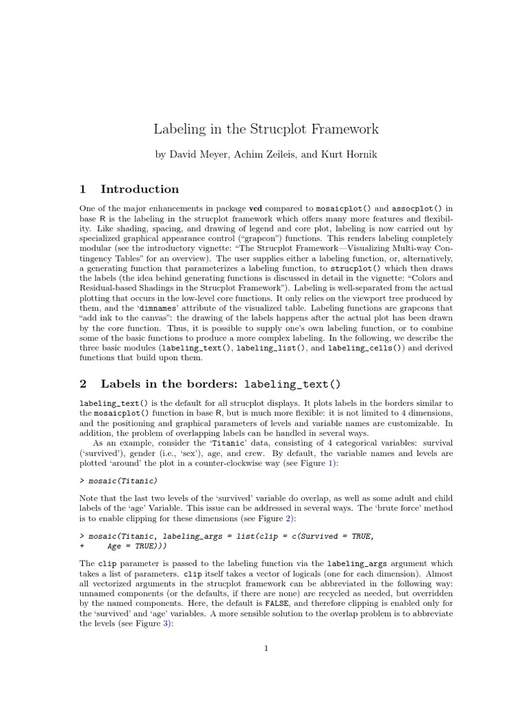 Labeling in The Strucplot Framework: by David Meyer, Achim Zeileis, and Kurt Hornik | PDF ...