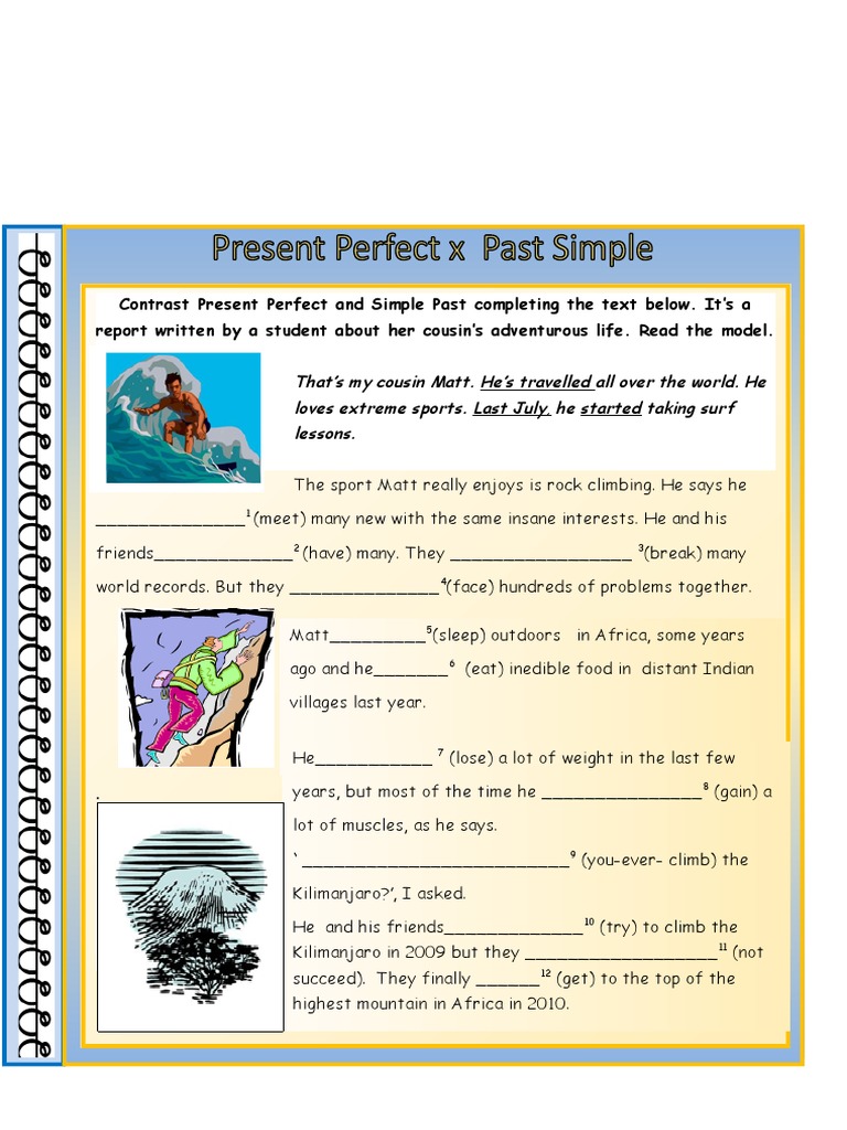 PROYECTORpresent Perfect and Past Simple Fun Activities Games Grammar ...