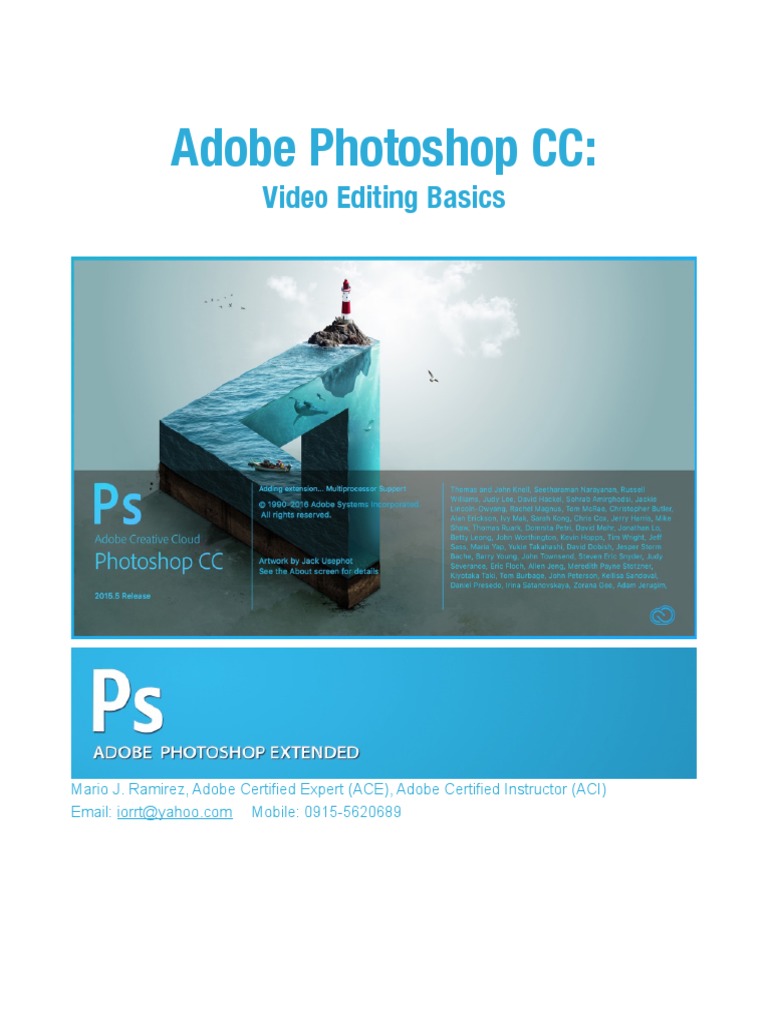 Photoshop Video Editing | PDF | Adobe Photoshop | Media Technology