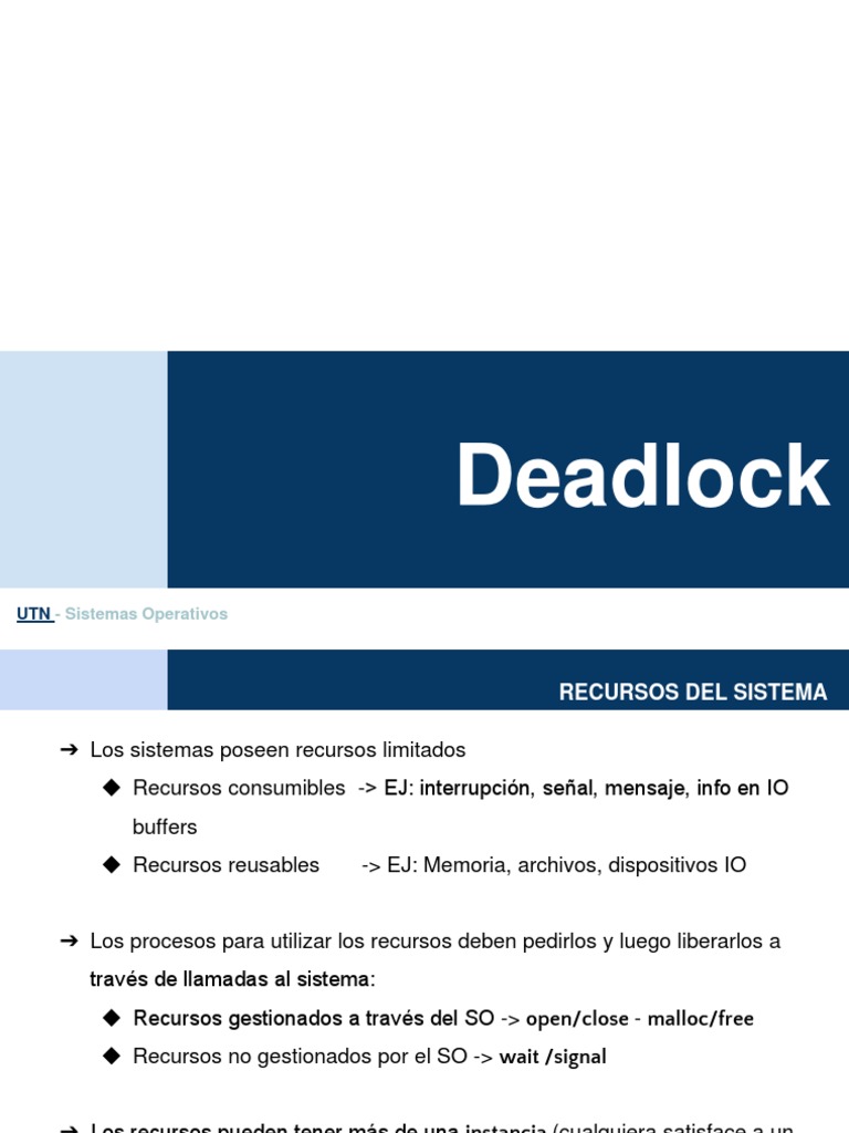 12 - Deadlock | PDF | Sistema operativo | Áreas de informática