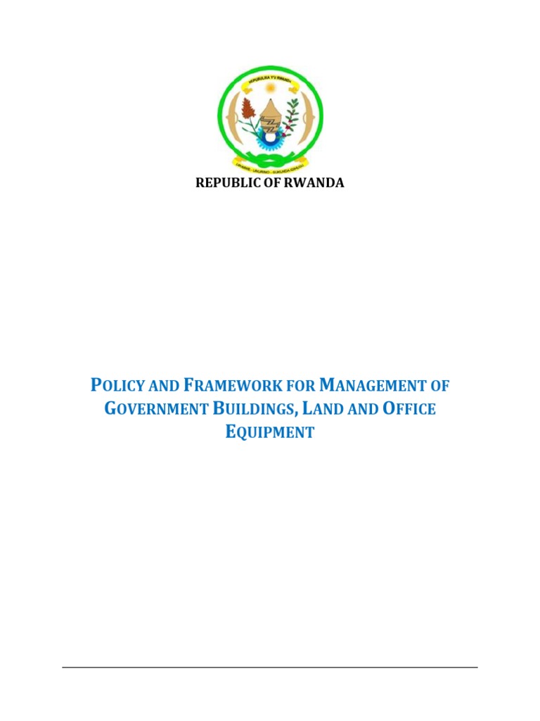 Policy and Framework For Management of Government Buildings Land and ...