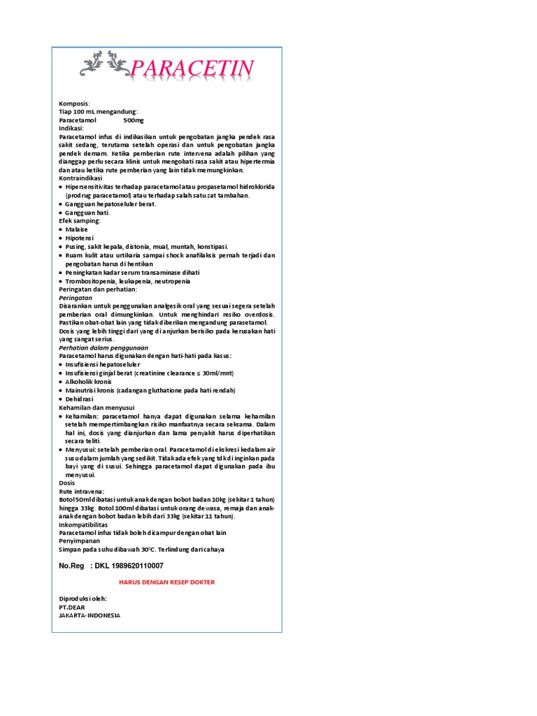 Paracetin Brosur | PDF