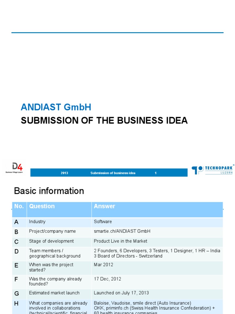 Submission of The Business Idea | PDF | Insurance | Subscription ...