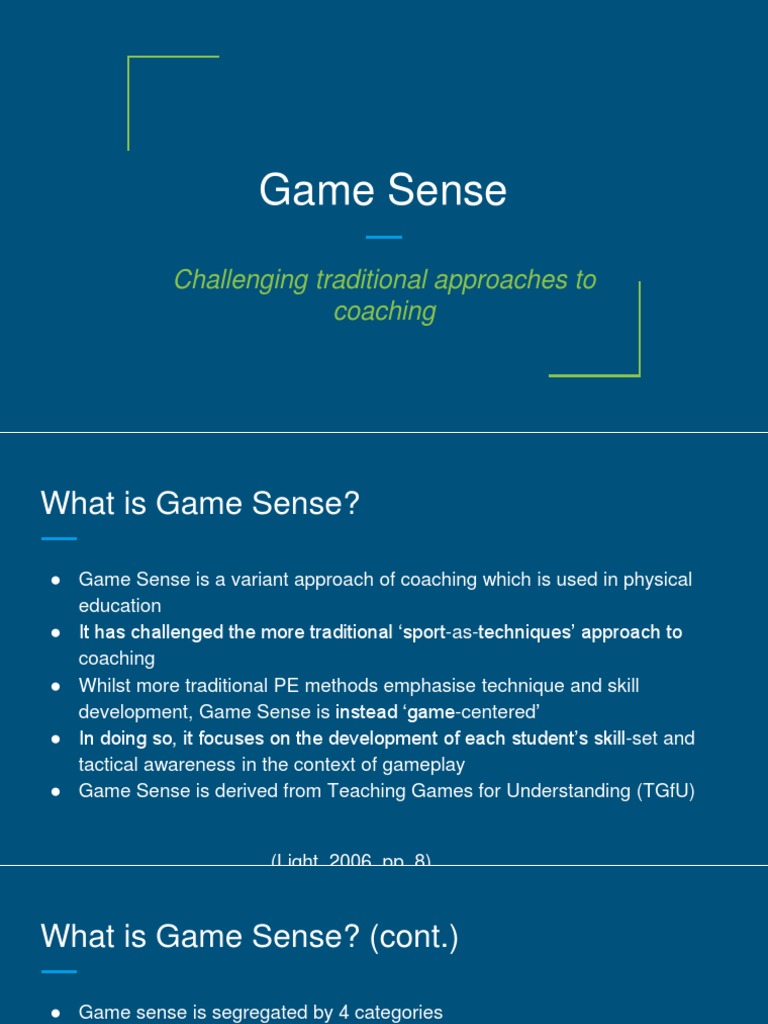 Game Sense Powerpoint | PDF | Physical Education | Applied Psychology