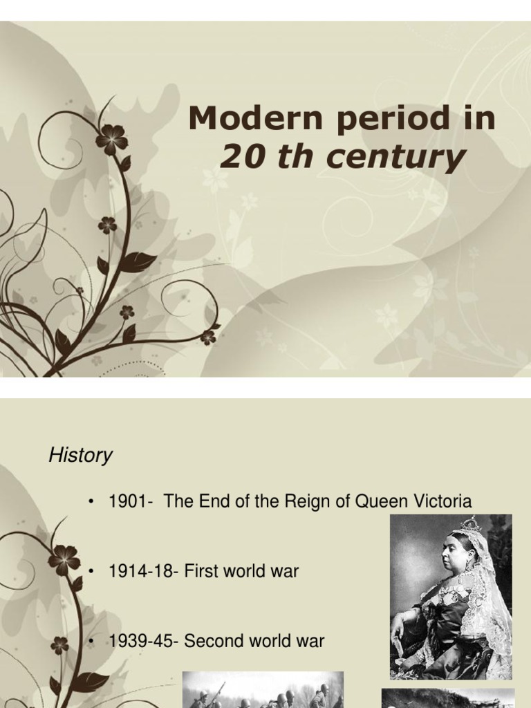 Modern Period in 20th Century | PDF | Modernism | Writers