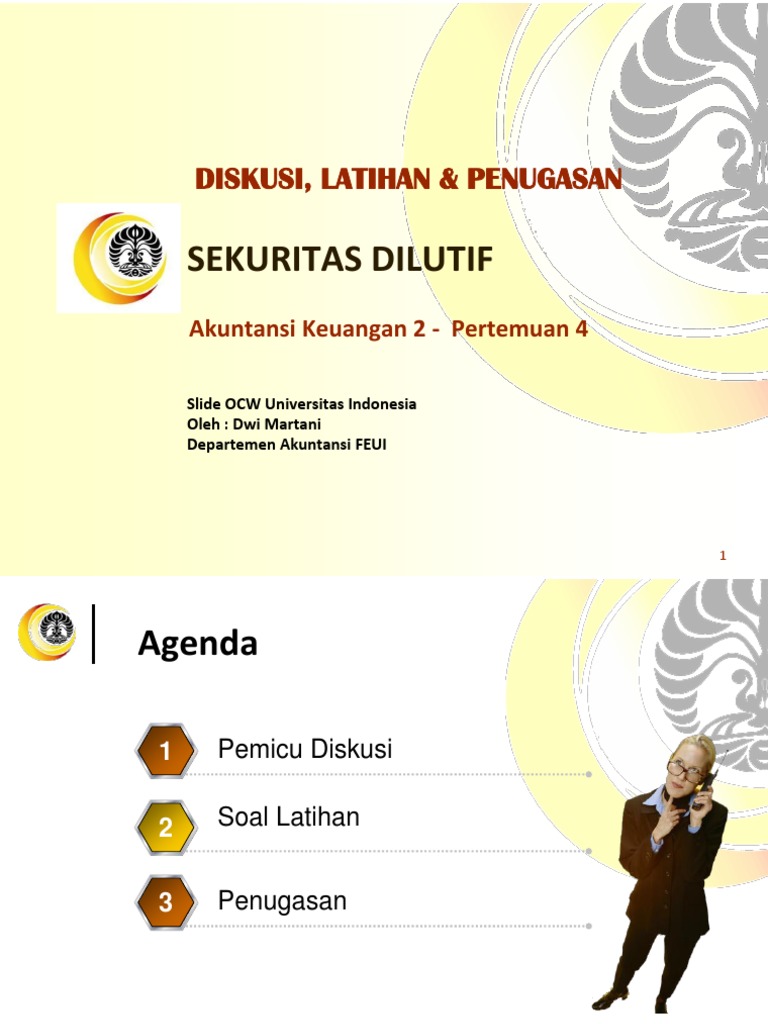SOAL LATIHAN DAN TUGAS AK2 Pertemuan 4 Sekuritas Dilutif PDF | PDF