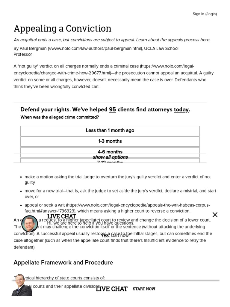 Appealing A Conviction: Defend Your Rights. We've Helped 95 Clients ...