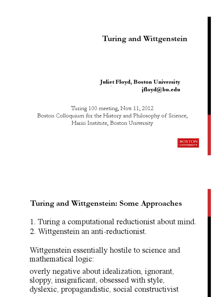 Turing and Wittgenstein | PDF | Axiom | Logic