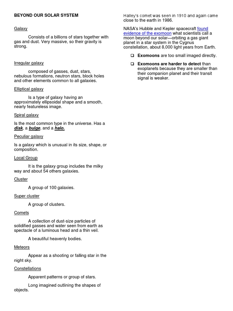 Beyond Our Solar System | PDF