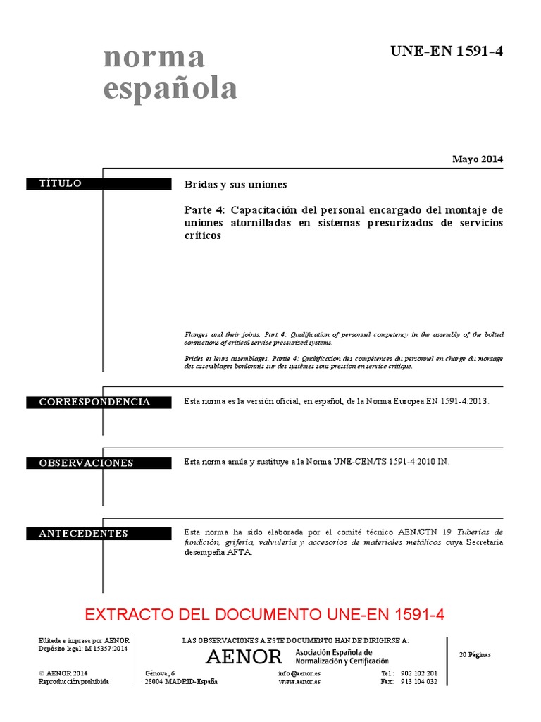 Une en 1491-4 | PDF | Tornillo | Ingeniería mecánica