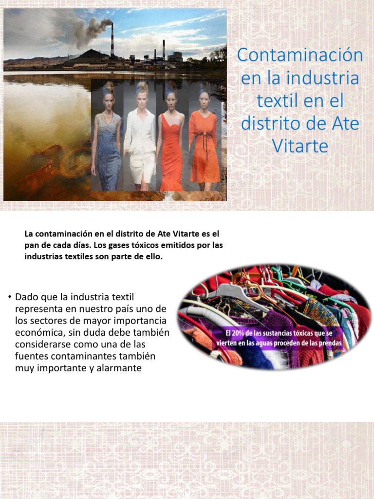 Contaminación en La Industria Textil en El Distrito | PDF | Industria ...