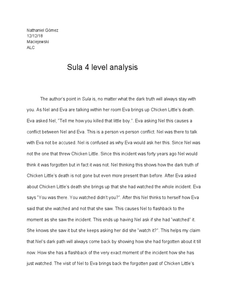 Sula Essay | PDF
