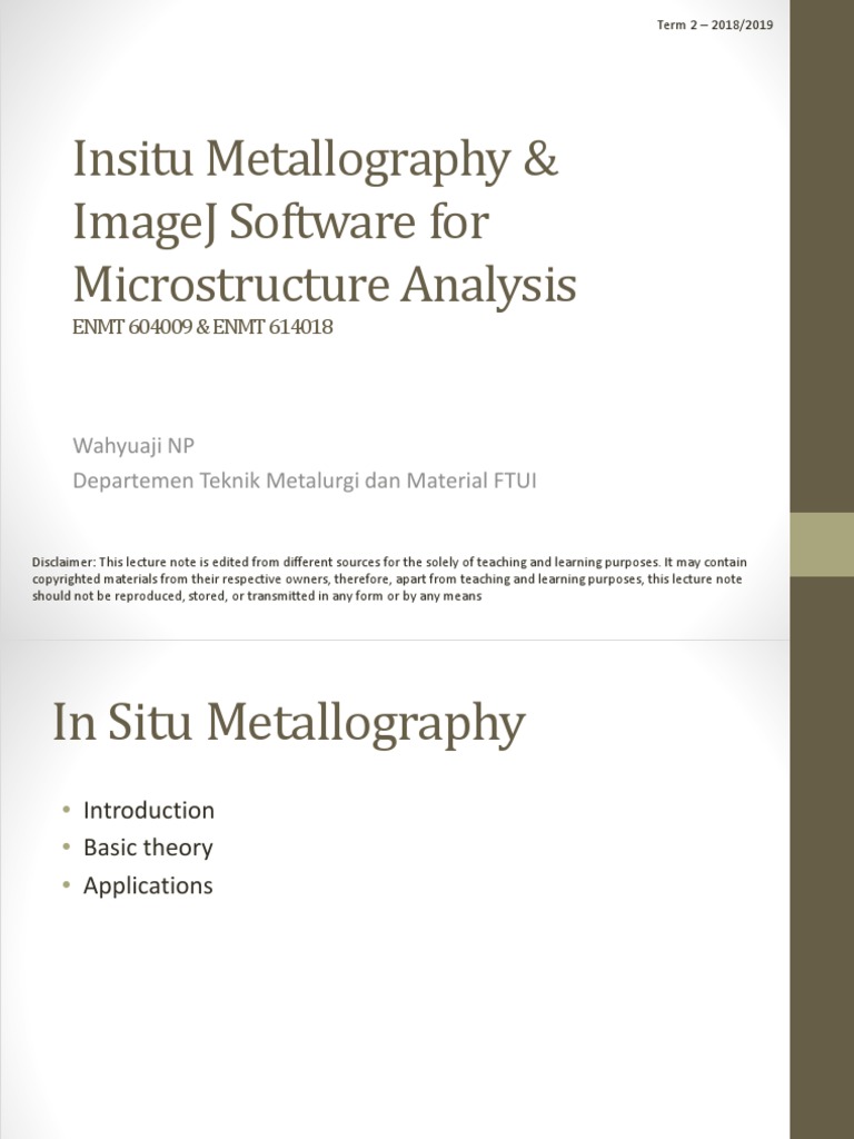 In-Situ Metallography | PDF | Scanning Electron Microscope | Metallurgy