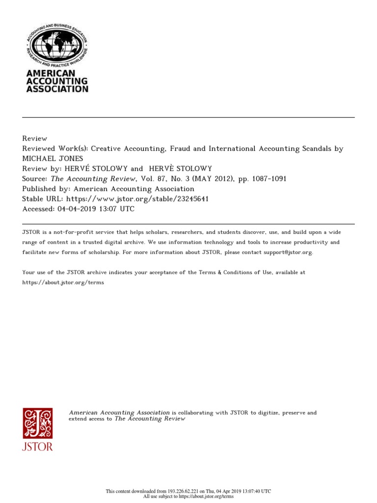 Creative, Fraud and Internattional Scandals | PDF | International ...