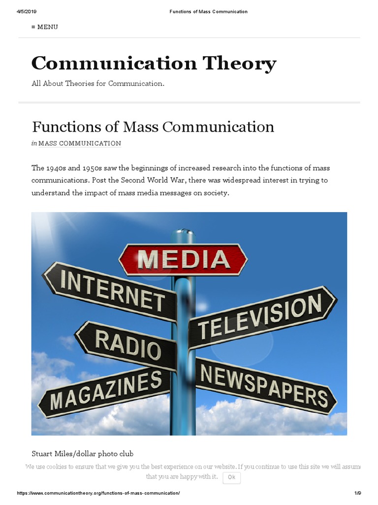 Key Functions of Mass Communication | PDF | Mass Media | News